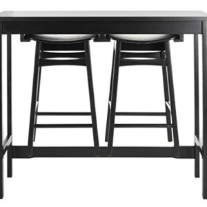 Safavieh Home Collection Colbie Black Storage Rack 3-Piece Pub Set