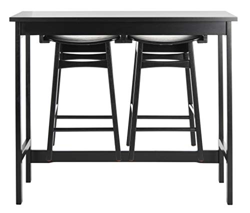 Safavieh Home Collection Colbie Black Storage Rack 3-Piece Pub Set