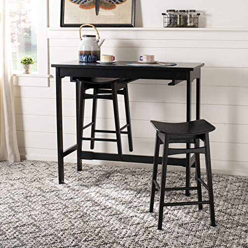 Safavieh Home Collection Colbie Black Storage Rack 3-Piece Pub Set