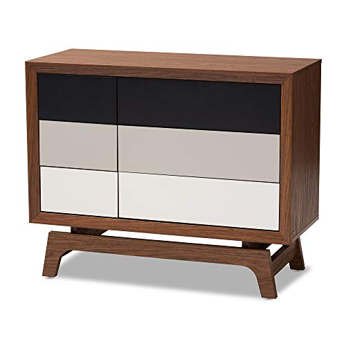 Baxton Studio Chests, Walnut/White/Gray