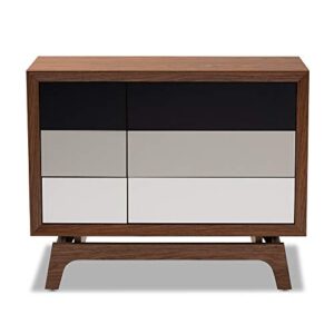 Baxton Studio Chests, Walnut/White/Gray