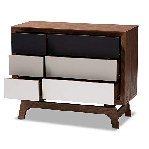 Baxton Studio Chests, Walnut/White/Gray