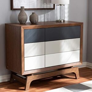 Baxton Studio Chests, Walnut/White/Gray