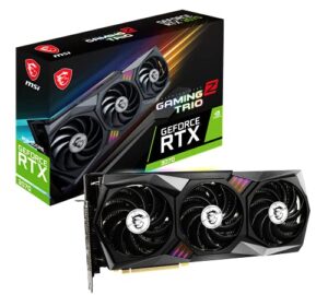 msi gaming geforce rtx 3070 lhr 8gb gdrr6 256-bit hdmi/dp nvlink torx fan 4 rgb ampere architecture oc graphics card (rtx 3070 gaming z trio 8g lhr)