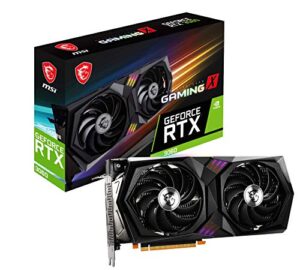 msi gaming geforce rtx 3060 12gb 15 gbps gdrr6 192-bit hdmi/dp pcie 4 twin-frozr torx fan ampere rgb oc graphics card (rtx 3060 gaming x 12g)