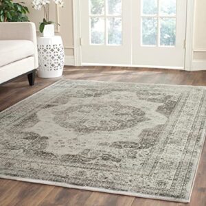 Safavieh Vintage Collection 5'1" x 7'6" Light Blue/Light Grey VTG158 Oriental Traditional Distressed Premium Viscose Area Rug