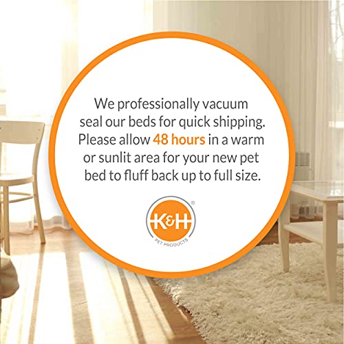 K&H PET PRODUCTS Superior Orthopedic Dog Bed Gray/Paw Large 35 X 46 X 4 Inches