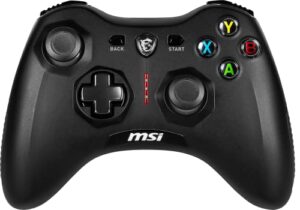 msi force gc30v2 wireless gaming controller, dual vibration motors, dual connection modes, interchangable d-pads, compatible with pc & android