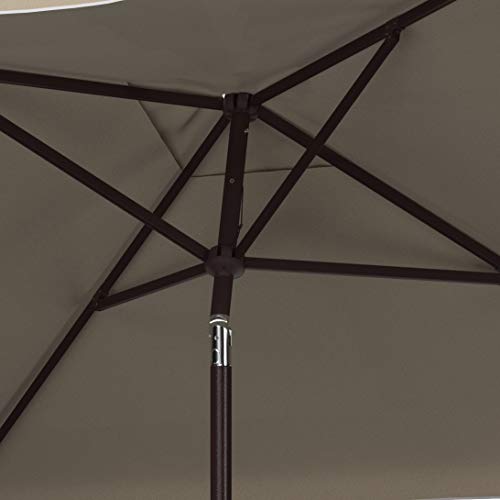 Safavieh PAT8400C Outdoor Zimmerman Beige and White 7'6" Square Market UV Protected Umbrella