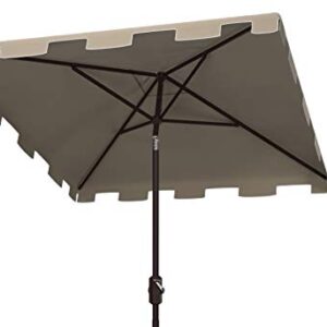 Safavieh PAT8400C Outdoor Zimmerman Beige and White 7'6" Square Market UV Protected Umbrella