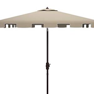 Safavieh PAT8400C Outdoor Zimmerman Beige and White 7'6" Square Market UV Protected Umbrella