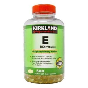 Kirkland Signature Vitamin E 400 I. U. 500 Softgels Per Bottle