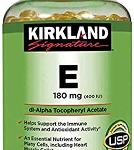 Kirkland Signature Vitamin E 400 I. U. 500 Softgels Per Bottle