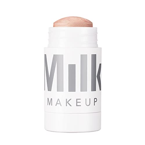 MILK Makeup Mini Highlighter Stick - Hydrating Pigmented Cream, Radiant - Vegan - 0.21 Oz (LIT - Champagne Pearl)