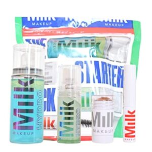 Milk Makeup The Starter Pack: Natural Look Set:: Mini Hydro Grip Primer, Set + Refresh Spray, RISE Mascara Deluxe Sample, Full Matte Bronzer 0.35 pounds, 1.0 Count