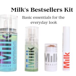 Milk Makeup The Starter Pack: Natural Look Set:: Mini Hydro Grip Primer, Set + Refresh Spray, RISE Mascara Deluxe Sample, Full Matte Bronzer 0.35 pounds, 1.0 Count