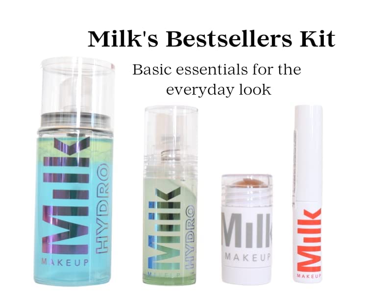 Milk Makeup The Starter Pack: Natural Look Set:: Mini Hydro Grip Primer, Set + Refresh Spray, RISE Mascara Deluxe Sample, Full Matte Bronzer 0.35 pounds, 1.0 Count