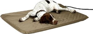 k&h pet products lectro-soft large tan outdoor heated pet bed