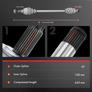 A-Premium CV Axle Shaft Assembly Compatible with A6 Quattro 2012-2018, A7 Quattro 2012-2018, A8 Quattro 2011-2018, Q5 2009-2017, RS7 2014-2018, S6, Rear Driver or Passenger Side, Replace# 8R0501203BX