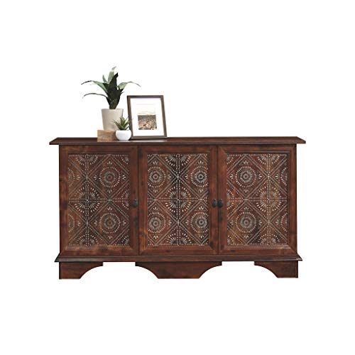 Sauder Viabella Storage Cabinet, L: 59.06" x W: 153.15" x H: 31.54", Brown