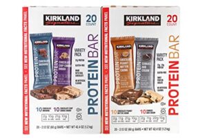 kirkland signature protein bar energy variety pack, (variety, 40 count)