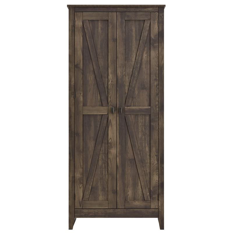 Ameriwood Home Farmington Wide Storage Cabinet, 31.5", Rustic