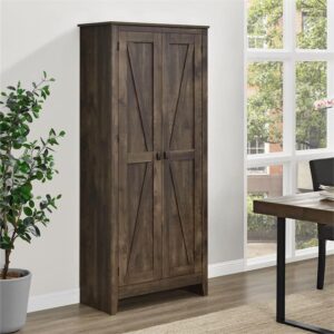 Ameriwood Home Farmington Wide Storage Cabinet, 31.5", Rustic