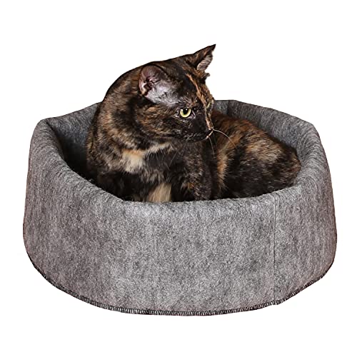 K&H PET PRODUCTS Amazin’ Snuggle Cup Gray 16 X 16 Inches