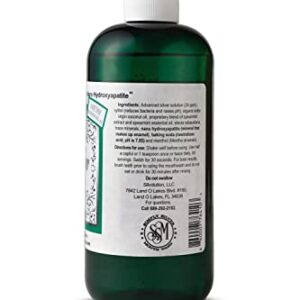 Simply Silver Mouthwash Spearmint Flavor- Nano Hydroxyapatite Formula, All Natural Colloidal Silver Mouthwash Chemical, Alcohol, Fluoride, and BPA Free, 16 oz