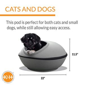 K&H Pet Products Mod Dream Pod Pet Bed Gray/Black 22"