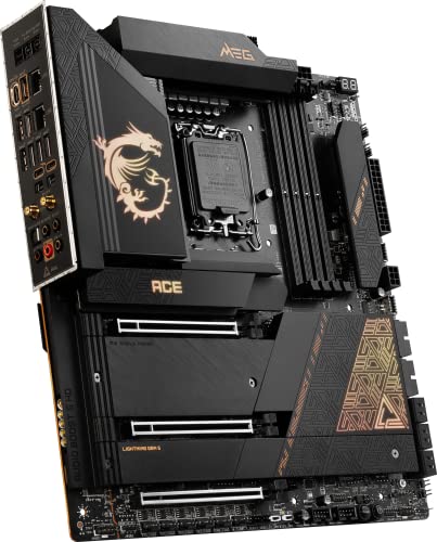 MSI MEG Z790 ACE Gaming Motherboard (Supports 12th/13th Gen Intel Processors, LGA 1700, DDR5, PCIe 5.0, M.2, 2.5Gbps LAN, USB 3.2 Gen2, Wi-Fi 6E, Thunderbolt, E-ATX)