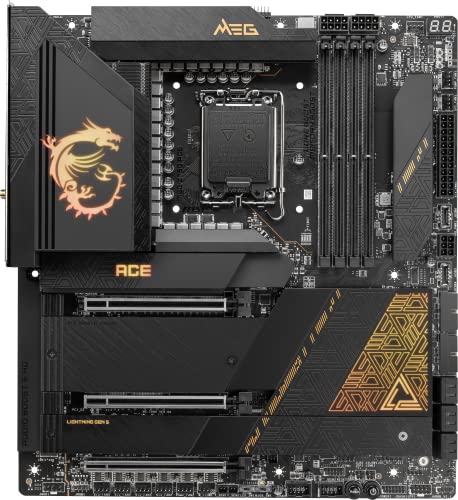 MSI MEG Z790 ACE Gaming Motherboard (Supports 12th/13th Gen Intel Processors, LGA 1700, DDR5, PCIe 5.0, M.2, 2.5Gbps LAN, USB 3.2 Gen2, Wi-Fi 6E, Thunderbolt, E-ATX)