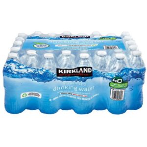 kirkland signature purified drinking water, 16.9 ounce, 40 count