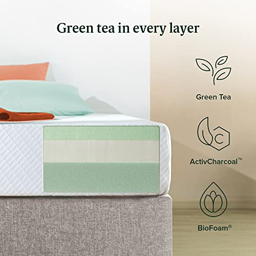 Zinus 8 Inch Green Tea Arie Memory Foam Mattress/CertiPUR-US Certified/Bed-in-a-Box/Pressure Relieving/Made in USA, Full