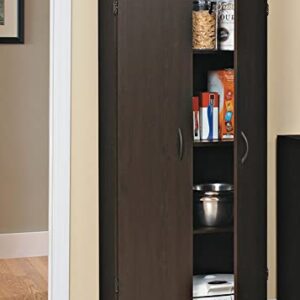 ClosetMaid Pantry Cabinet Cupboard with 2 Doors, Adjustable Shelves Standing, Storage for Kitchen, Laundry, or Utility Room, Espresso