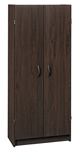 ClosetMaid Pantry Cabinet Cupboard with 2 Doors, Adjustable Shelves Standing, Storage for Kitchen, Laundry, or Utility Room, Espresso