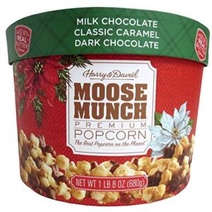 Harry & David Moose Munch Premium Popcorn 24 oz Holiday Drum