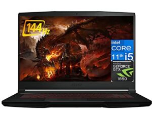 msi gv15 15.6″ fhd 144hz gaming gamer laptop newest, intel core i5-11400h up to 4.5ghz, geforce gtx 1650, 16gb ram, 512gb nvme ssd, wi-fi 6, usb type-c, windows 11 +gm accessories