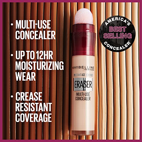 Maybelline Instant Age Rewind Eraser Dark Circles Treatment Multi-Use Concealer, 120, 1 Count (Packaging May Vary)