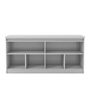 Manhattan Comfort Viennese Collection 6 Shelf Gloss Finished Long Buffet Cabinet / Dining Console with 4 Doors, White Gloss