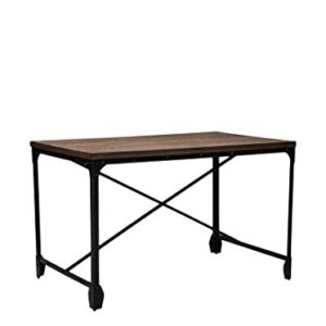 Baxton Studio Wholesale Interiors Greyson Vintage Industrial Home Office Wood Desk, Antique Bronze