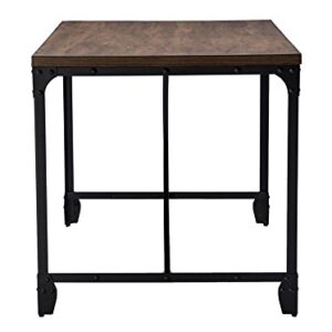 Baxton Studio Wholesale Interiors Greyson Vintage Industrial Home Office Wood Desk, Antique Bronze