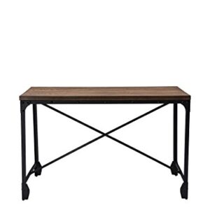 Baxton Studio Wholesale Interiors Greyson Vintage Industrial Home Office Wood Desk, Antique Bronze