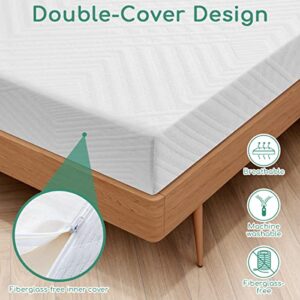 Airdown 8 Inch Twin Size Gel Memory Foam Mattress with Washable Fabric Cover, Medium Feel Twin Mattress for Pressure Relief, Twin Bed Mattress in A Box, CertiPUR-US Certified