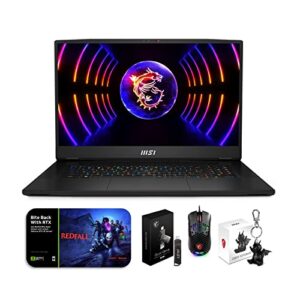 excaliberpc 2023 msi titan gt77hx 13vh-046us (i9-13980hx, 64gb ram, 2tb nvme ssd, rtx 4080 12gb, 17.3″ 4k uhd, windows 11 pro) gaming laptop