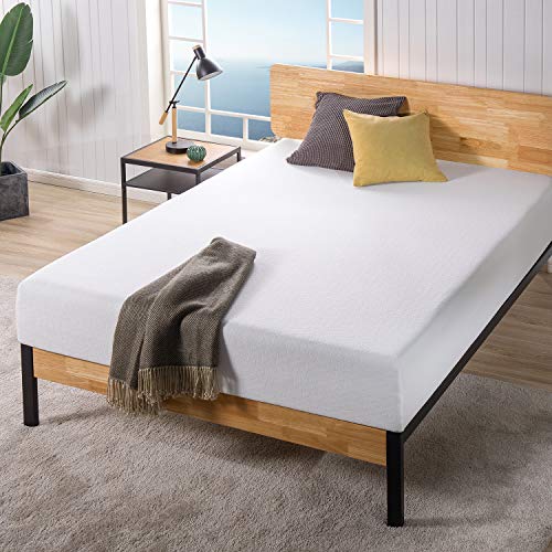 Zinus Ultima 10"; Comfort Memory Foam Mattress, Queen & Judy Upholstered Platform Bed Frame, Queen