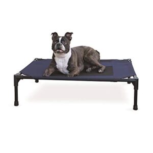 k&h manufacturing 17821611: bed cs cot elevated pet bed, navy blue, md