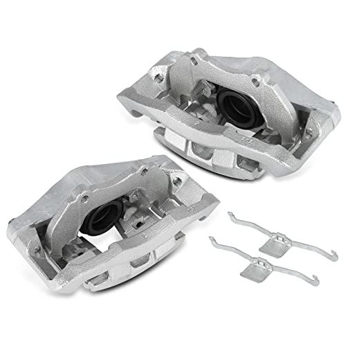 A-Premium Disc Brake Calipers Assembly with Bracket Compatible with Volvo C70 2006-2013 S40 2005 V50 2010-2011 Front Driver and Passenger Side Replace# 36000731, 36000704 2-PC Set