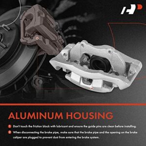 A-Premium Disc Brake Calipers Assembly with Bracket Compatible with Volvo C70 2006-2013 S40 2005 V50 2010-2011 Front Driver and Passenger Side Replace# 36000731, 36000704 2-PC Set