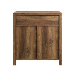 Walker Edison Cass Modern Farmhouse Double Barn Door Accent Cabinet, 30 Inch, Rustic Oak